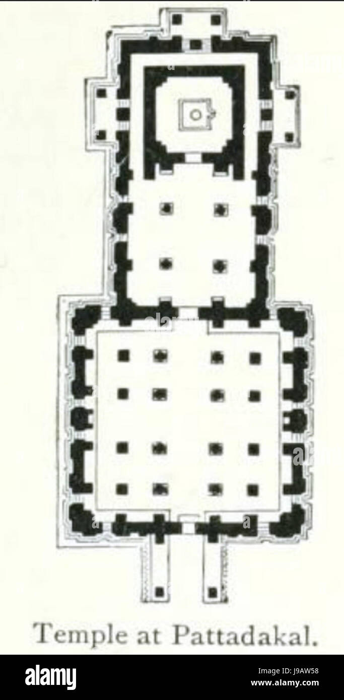 Plan of temple at Pattakal India Stock Photo - Alamy