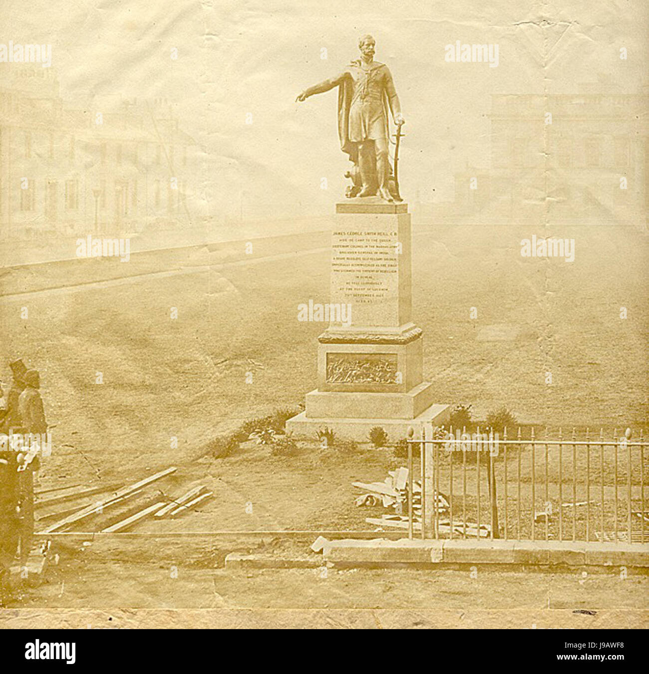 Relief of Lucknow memorial statue (c. 1860s) 04 Stock Photo - Alamy