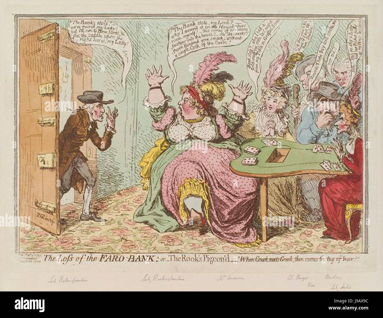 The Loss of the Faro Bank James Gillray 1797 Stock Photo - Alamy