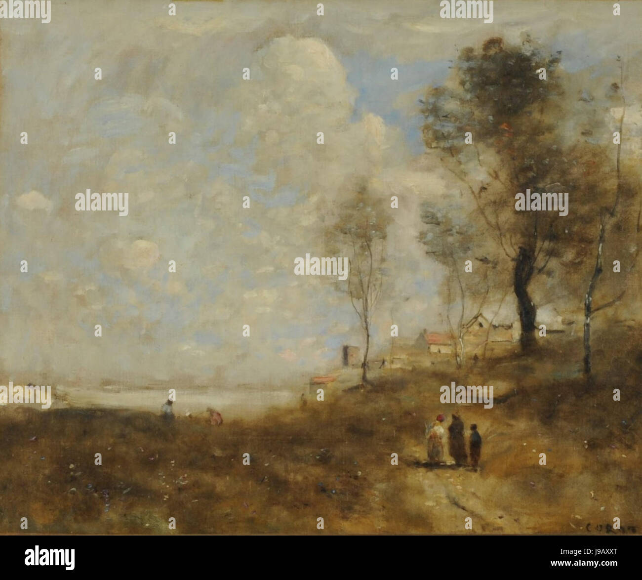 Ville d'Avray (Paysage et figures) Jean Baptiste Camille Corot Stock ...