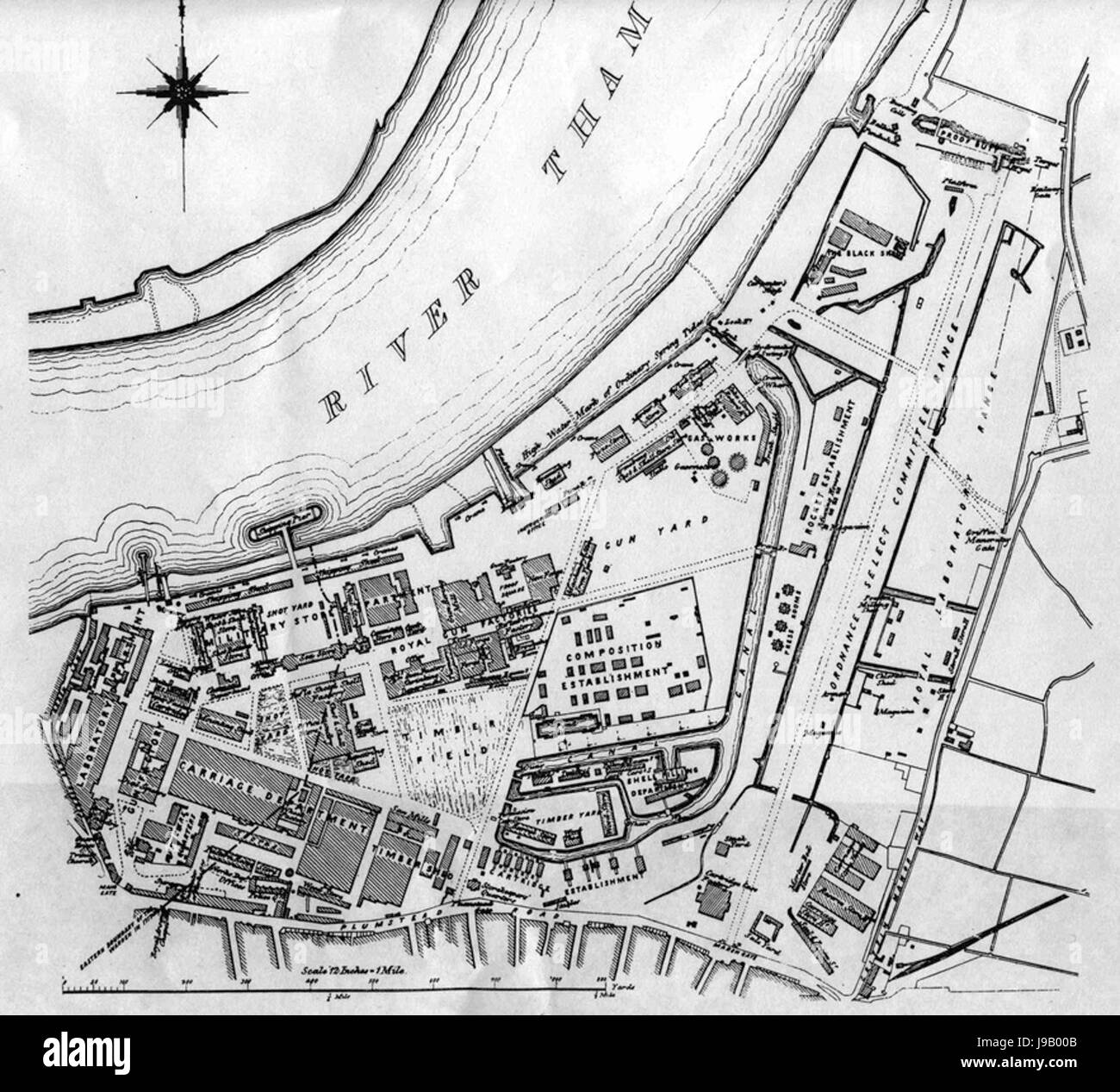 Royal Arsenal Map, 1877 Stock Photo - Alamy