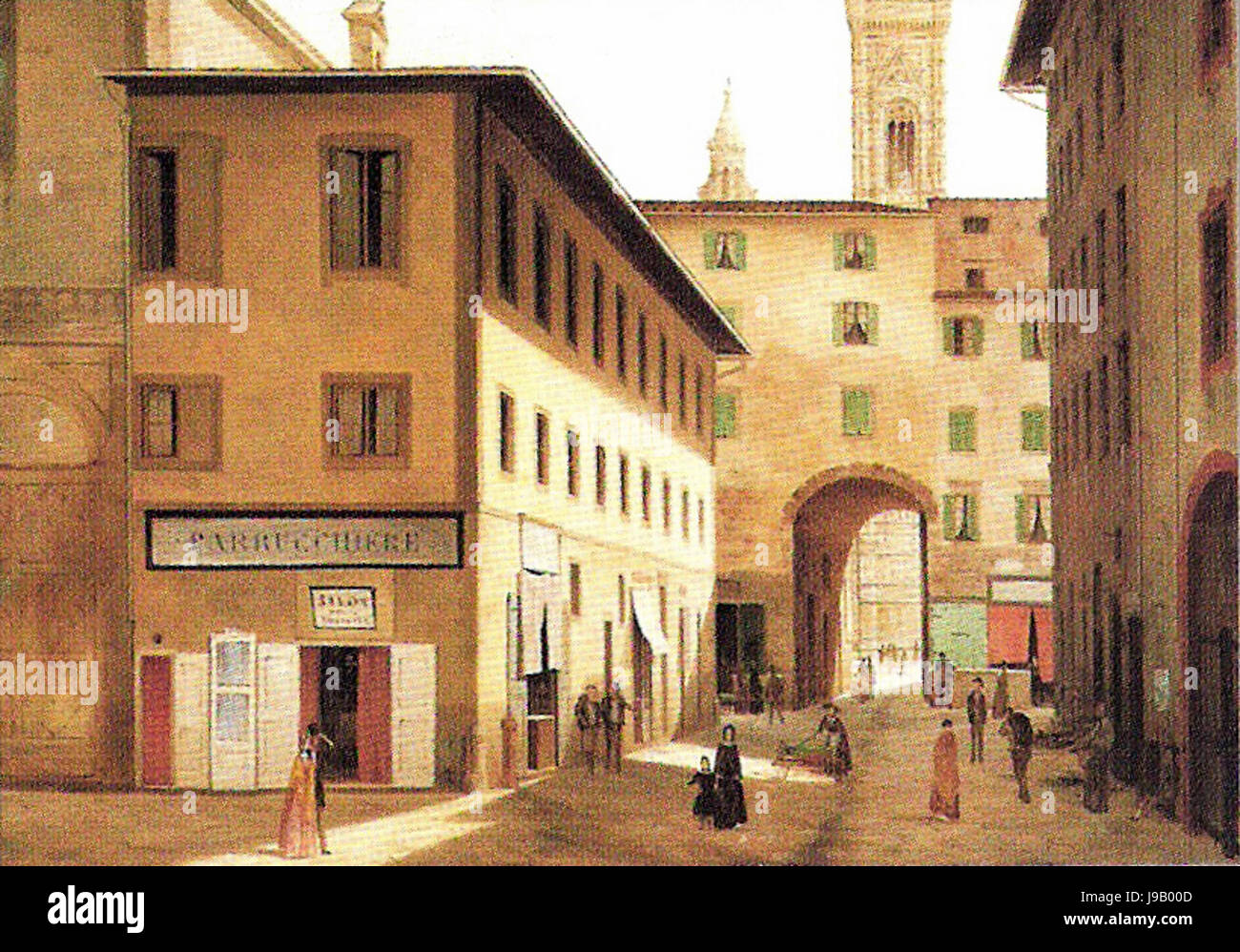 View of Ancient Florence by Fabio Borbottoni 1820 1902 (51 Stock Photo ...