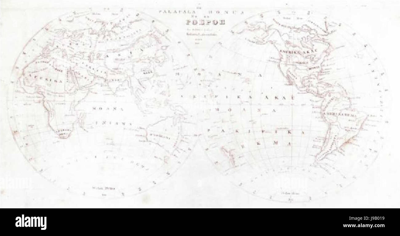 World Map, 1836, engraved by Kalama Stock Photo - Alamy