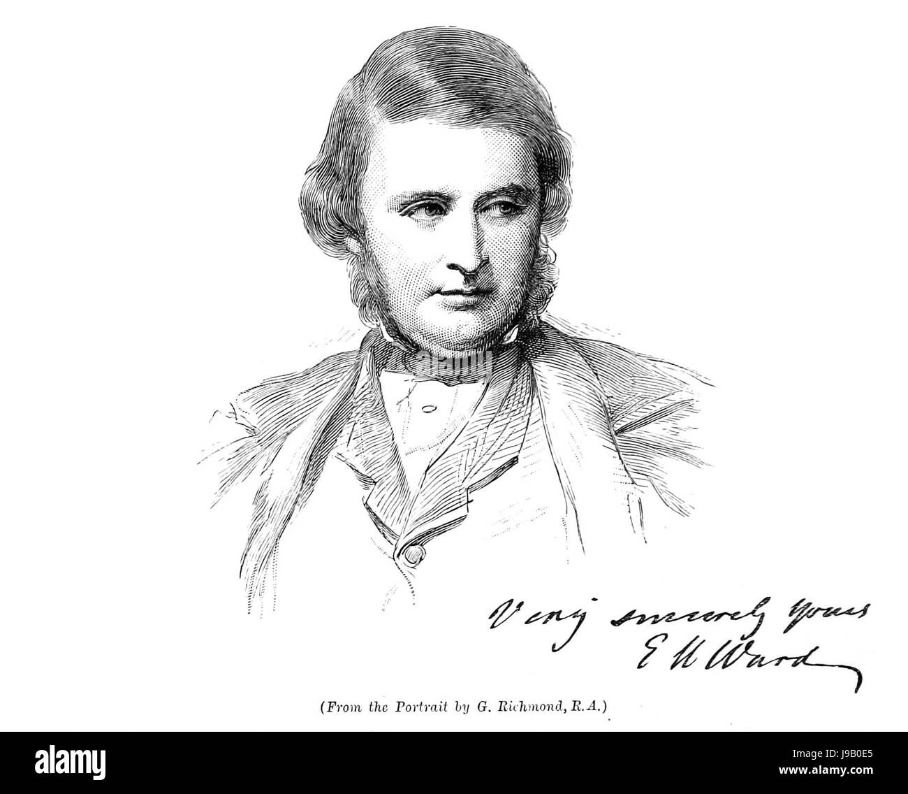 Portrait of Edward Matthew Ward by George Richmond Stock Photo - Alamy