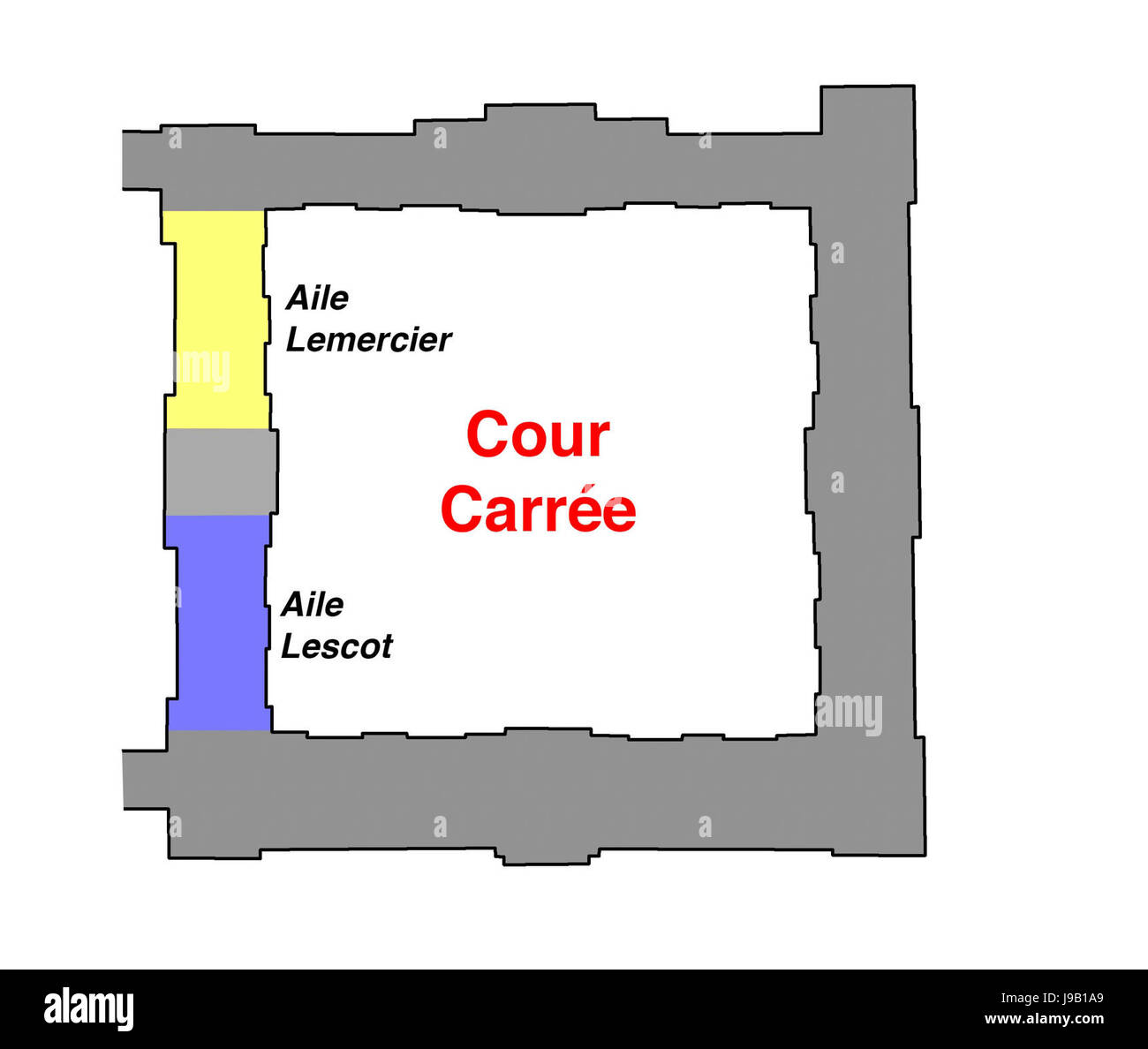 Sully Wing of the Louvre Stock Photo - Alamy