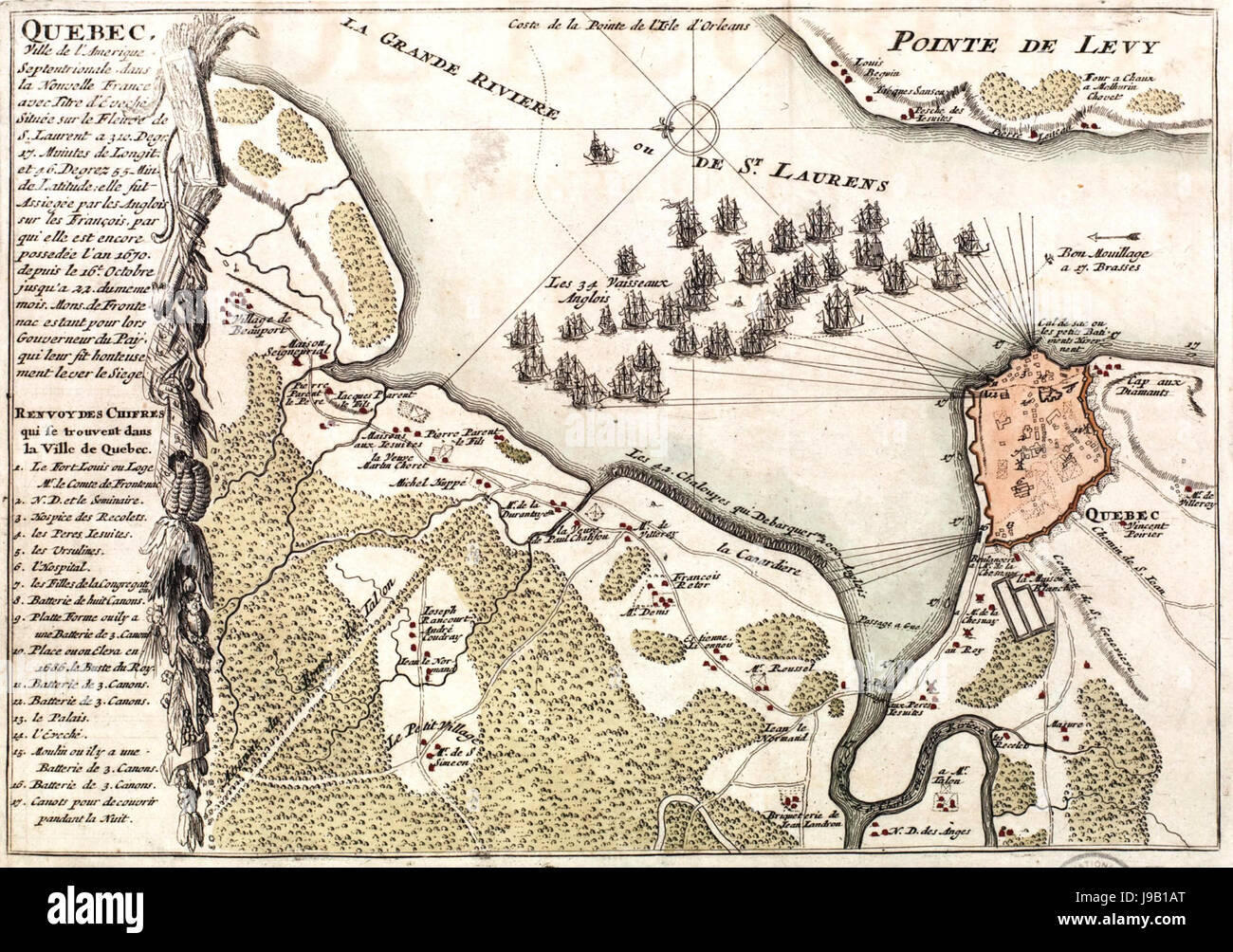 Quebec ville de l Amerique septentrionale dans la Nouvelle France avec ...