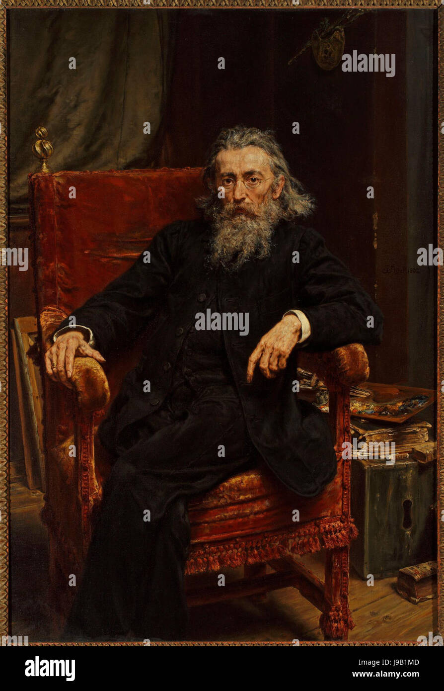 Jan Matejko, Autoportret Stock Photo - Alamy