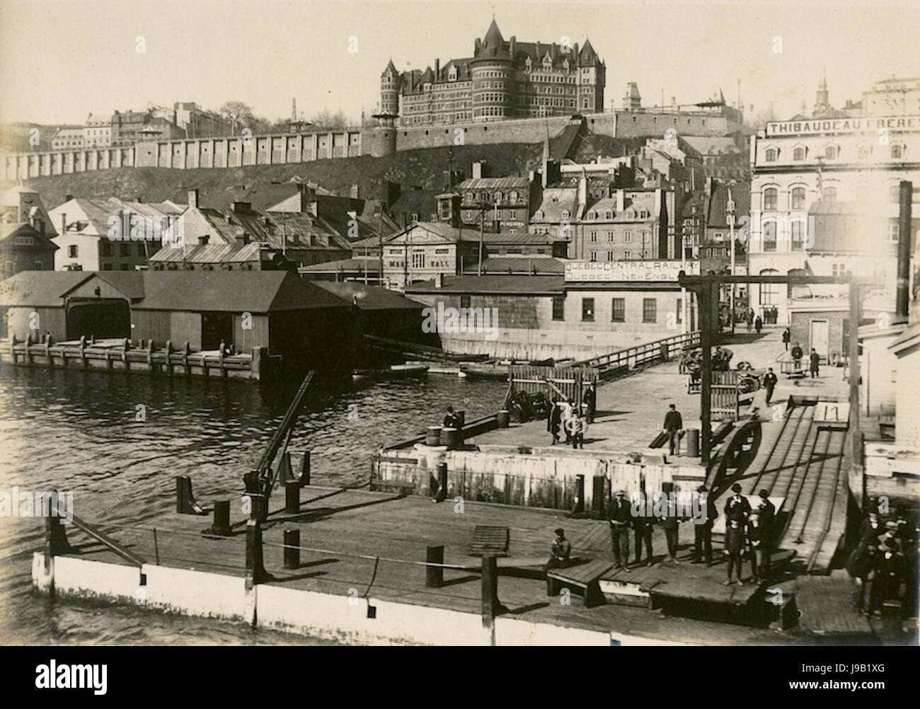 Port de Quebec, vers 1900 Stock Photo - Alamy