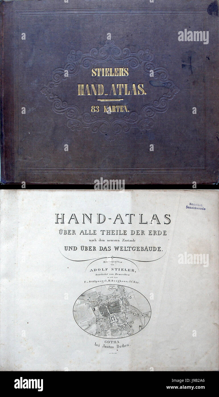 Stieler's Hand Atlas 1853 Stock Photo - Alamy