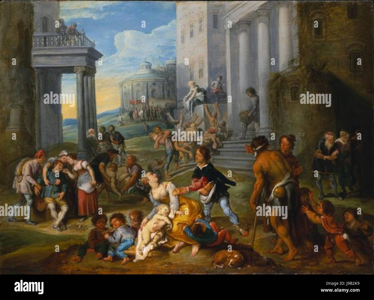 Simon de Vos The seven works of mercy Stock Photo - Alamy