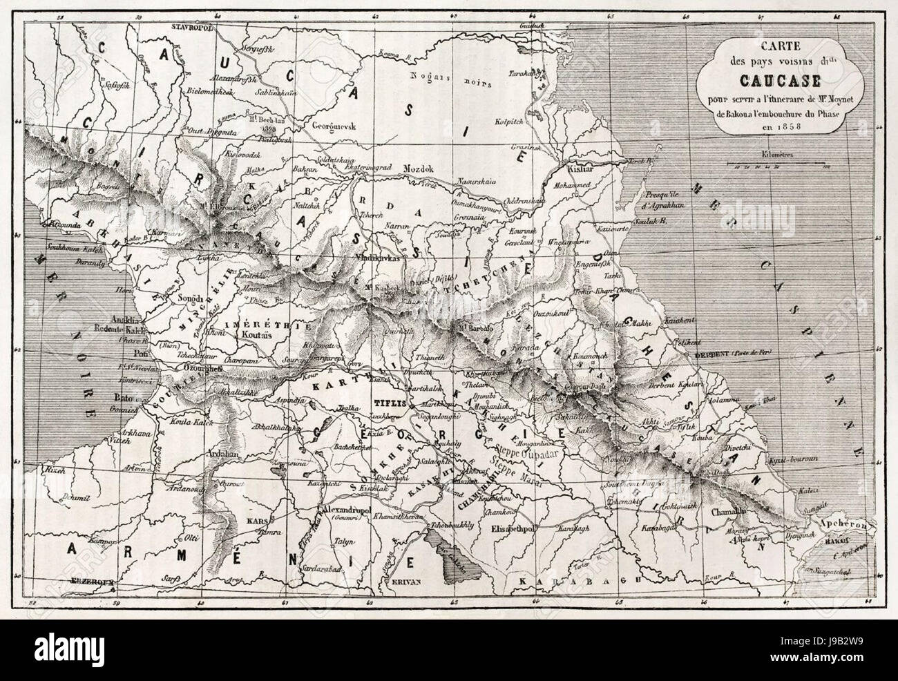 Old maps of the Caucasus Stock Photo - Alamy