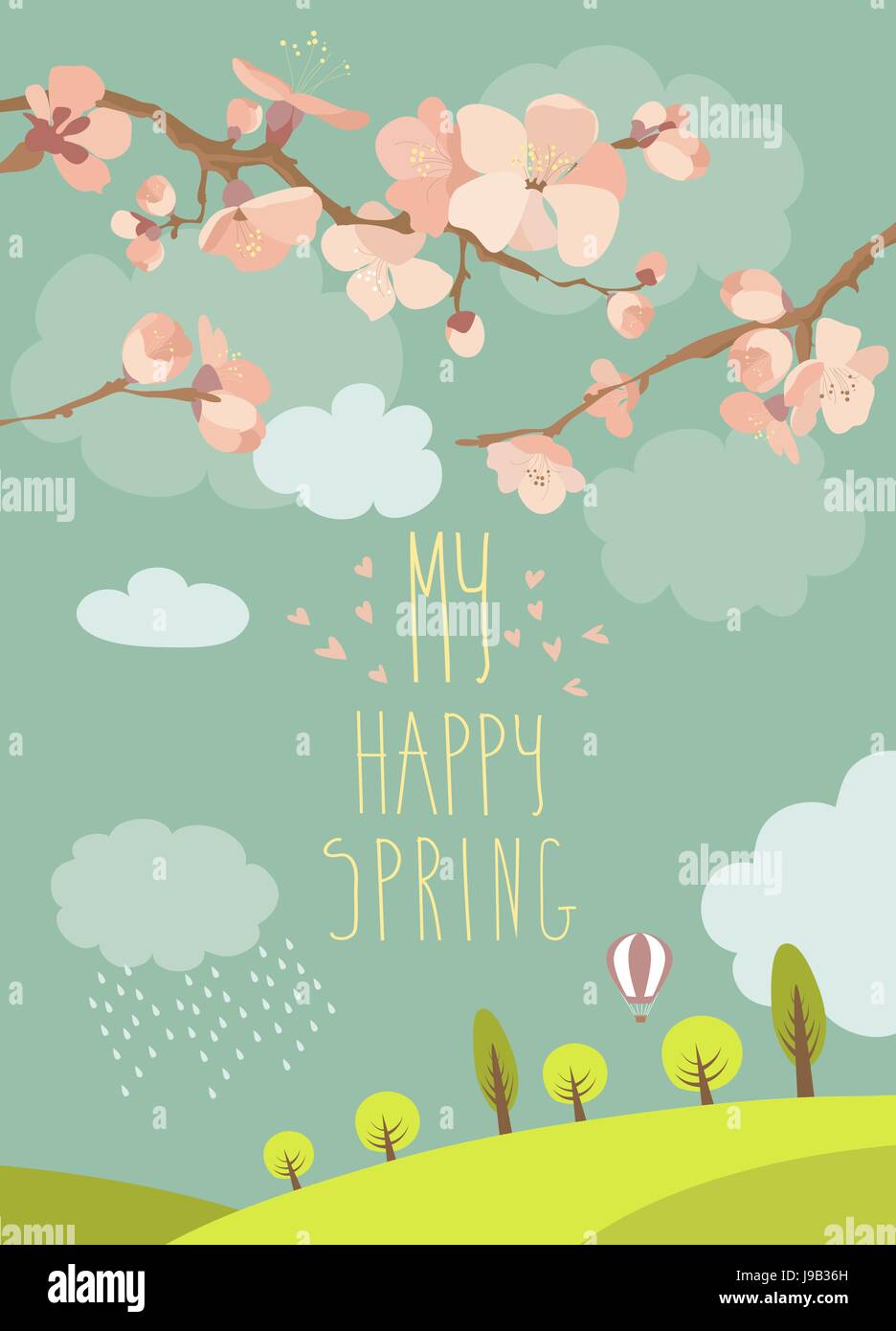 Spring blooming tree Stock Vector Image & Art - Alamy