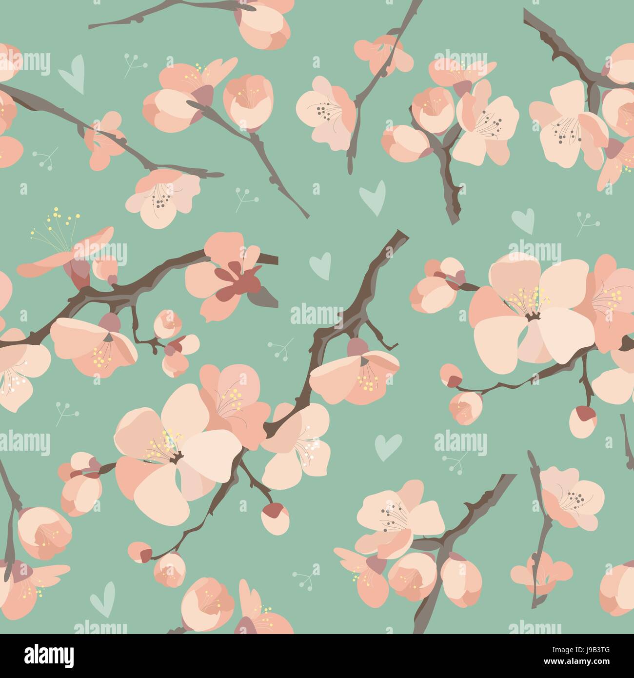 Spring blooming tree blue Stock Vector Images - Alamy