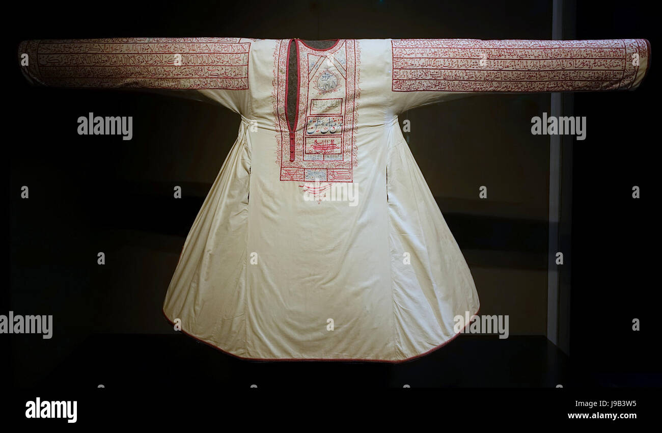 Sufi garment with embroidered Quran sutras, Afghanistan or Pakistan ...
