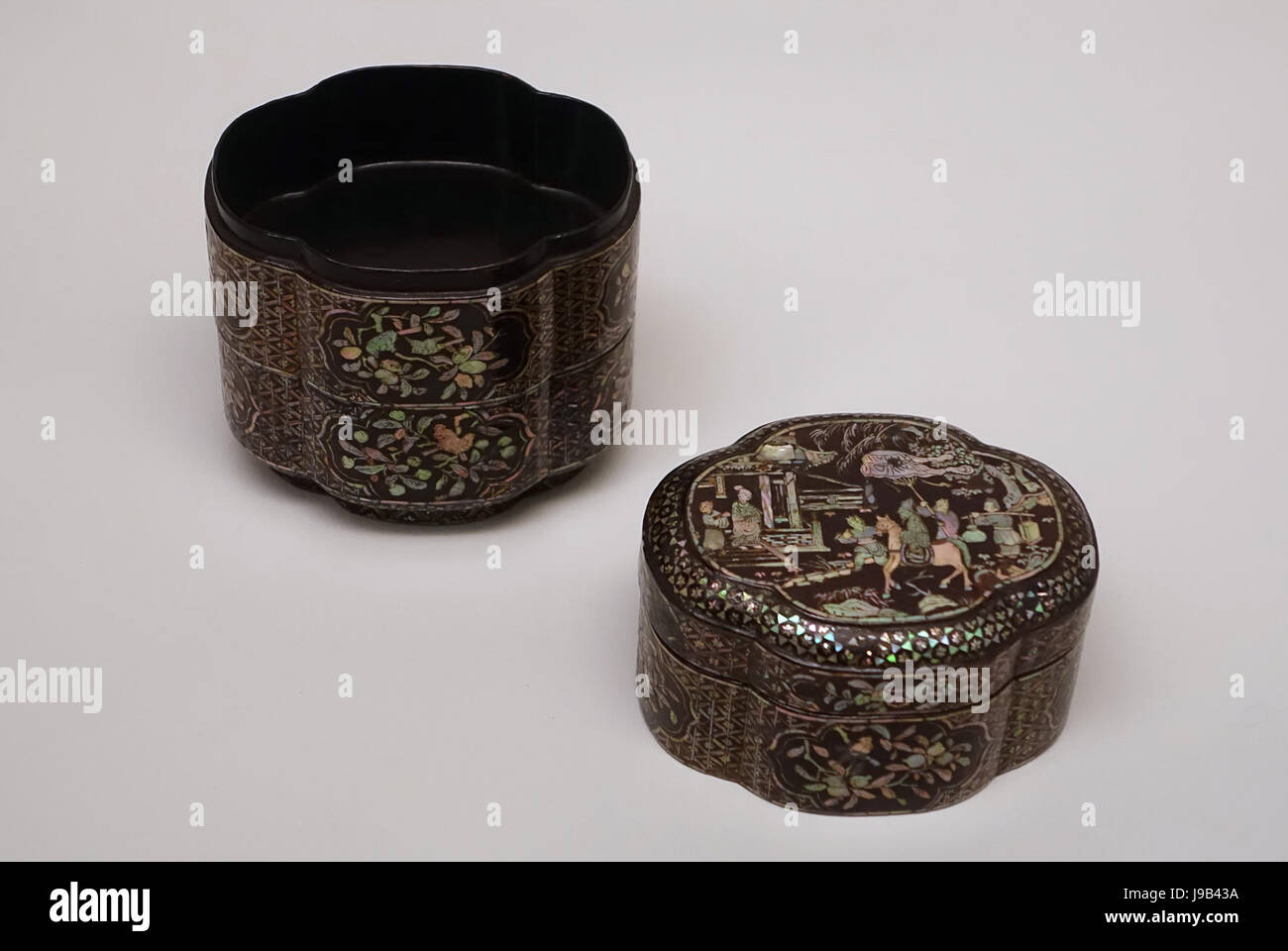 Stacked containers, China, Ming dynasty, 1368 1644 AD, wood with ...