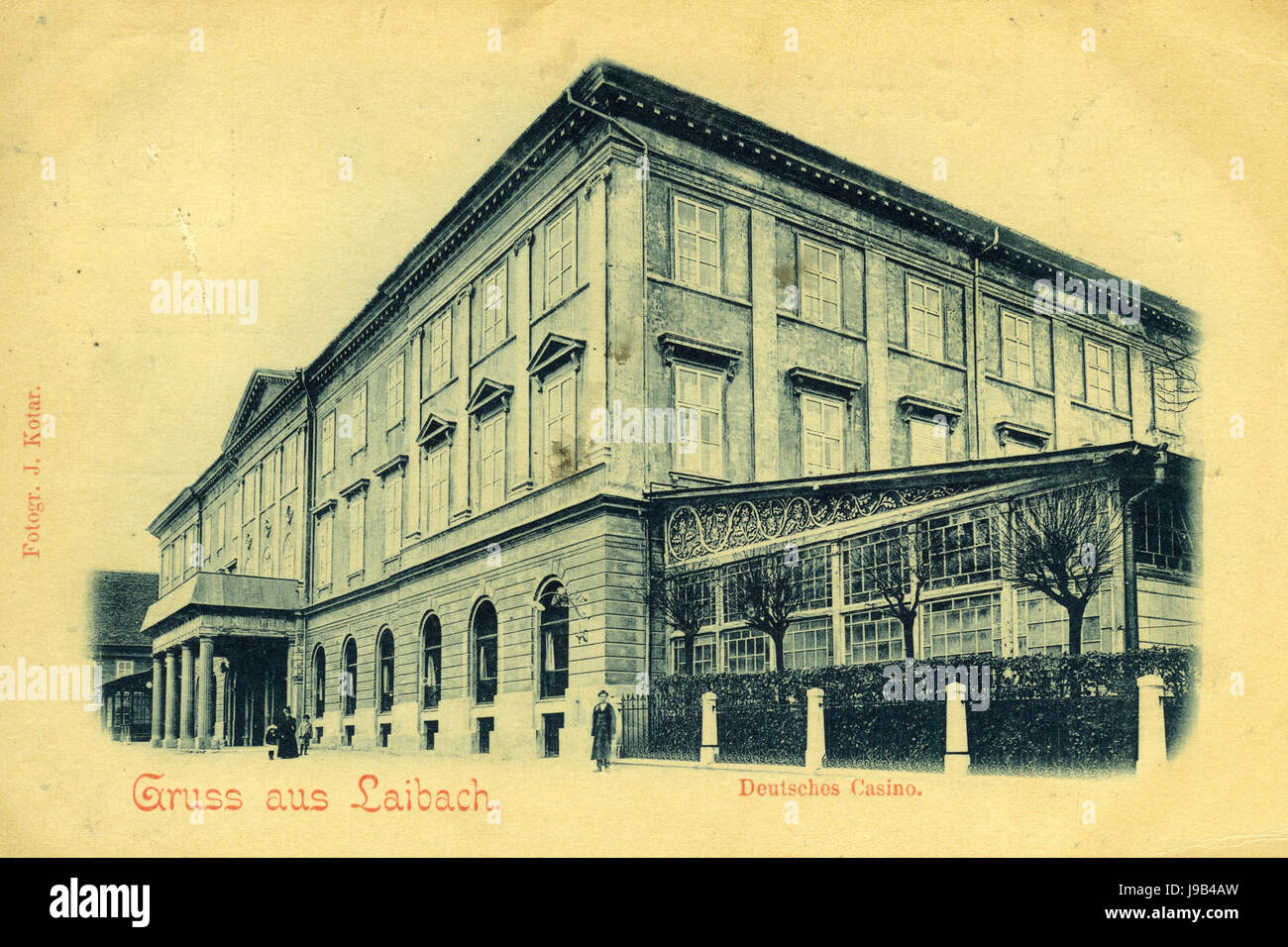 Postcard of Ljubljana, Kazina 1895 1900 Stock Photo - Alamy