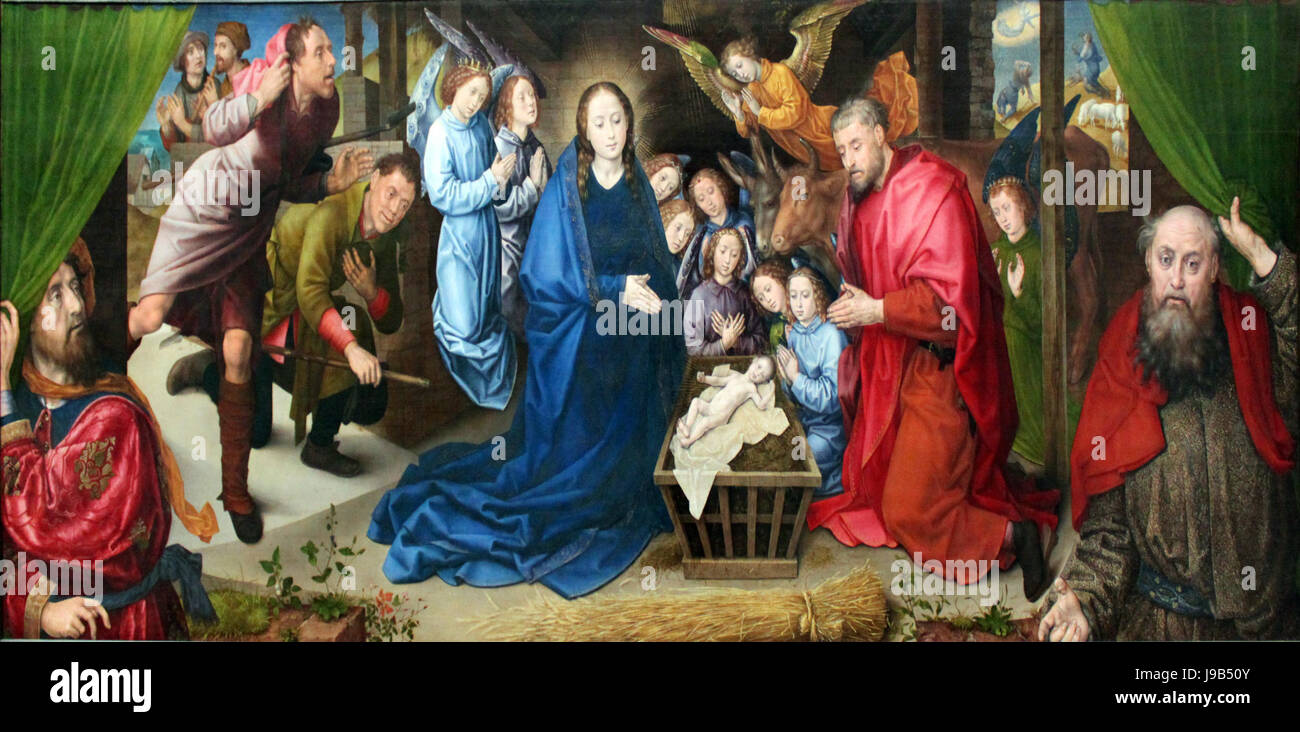 1480 van der Goes Die Anbetung der Hirten anagoria Stock Photo - Alamy