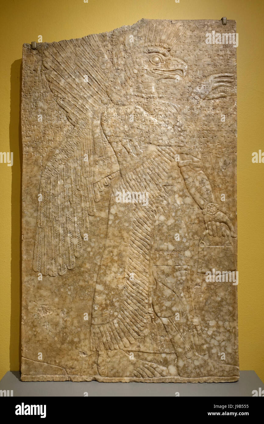Relief panel, inner courtyard of the Northwest Palace of Ashurnasirpal ...