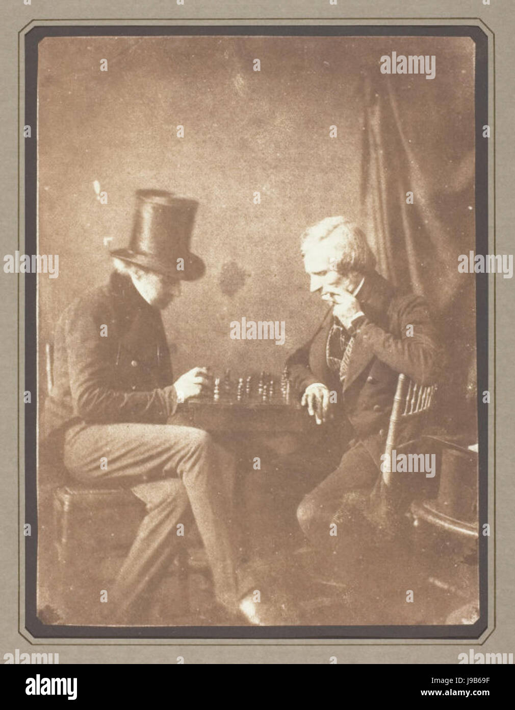 The Chess Players by Henry Fox Talbot Stock Photo - Alamy