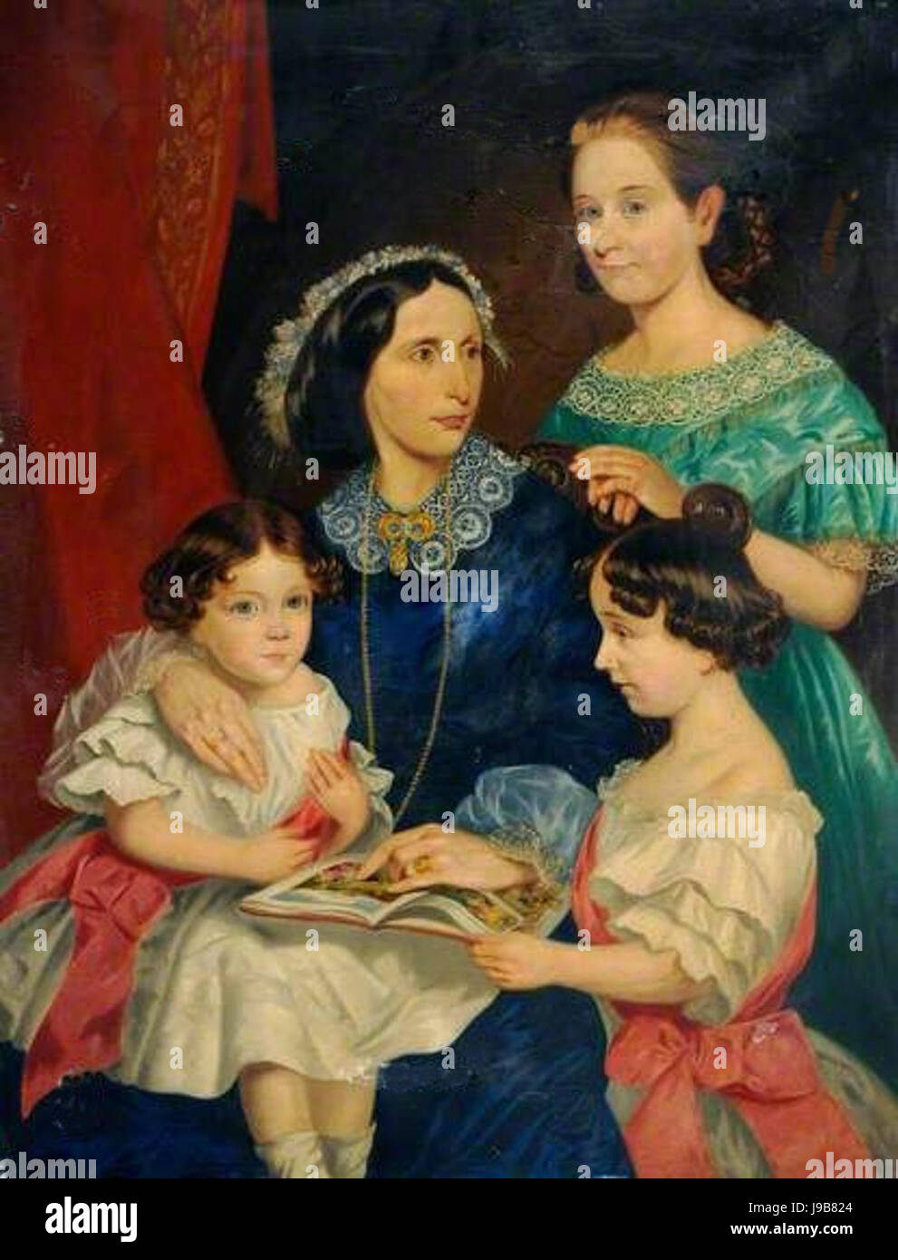 Sarah Bateman and her three daughters by Thomas Joseph Banks Stock ...