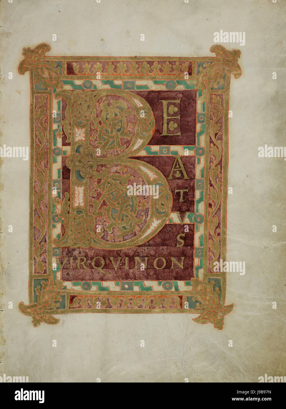 Psalterium aureum 015 beatus Stock Photo - Alamy