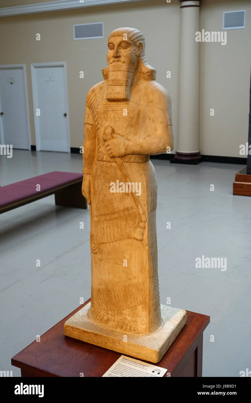 Statue of Ashurnasirpal II, copy of original in the British Museum ...