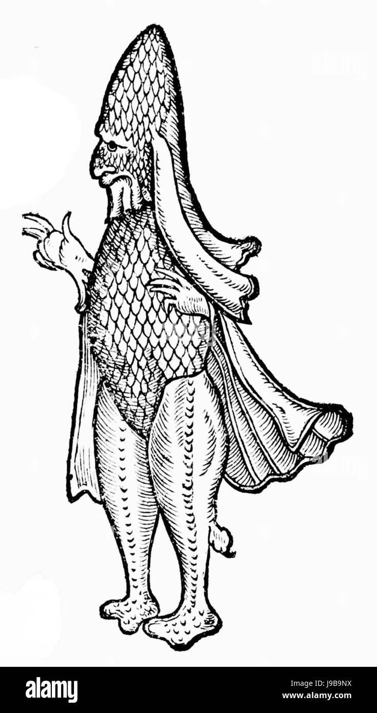 Fantasy sea creature Black and White Stock Photos & Images - Alamy