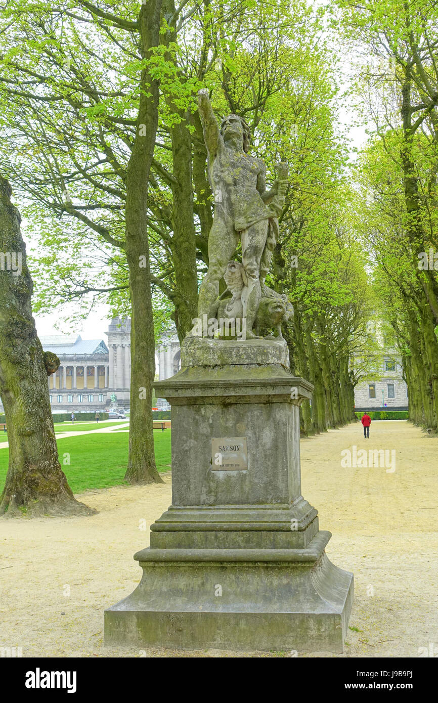 Samson by Jean Baptiste Van Heffen, 1886 Cinquantenaire Brussels ...