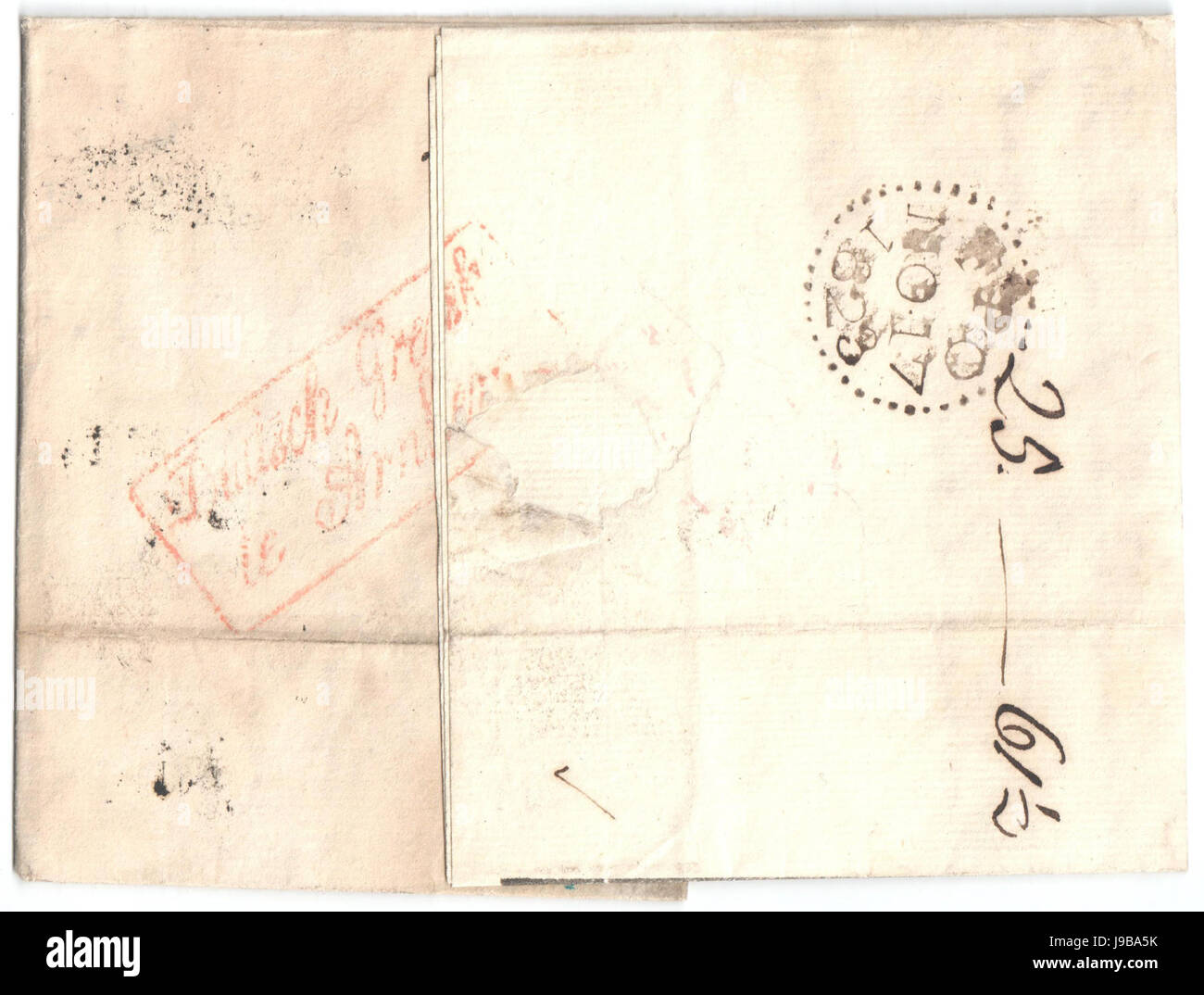 Riga to London 1823 backside Stock Photo - Alamy