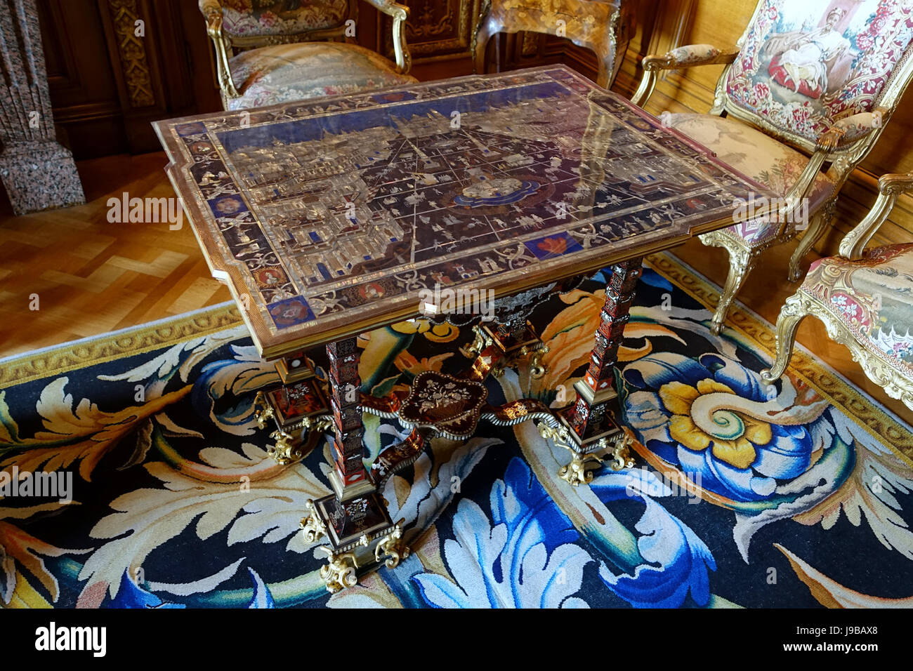 Table, Augsburg, Germany, 1710 1720, tortoiseshell, precious stones Waddesdon Manor ...
