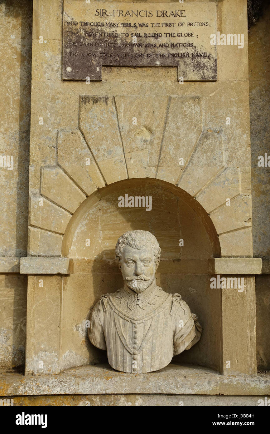 Sir Francis Drake Temple of British Worthies, Stowe Buckinghamshire ...