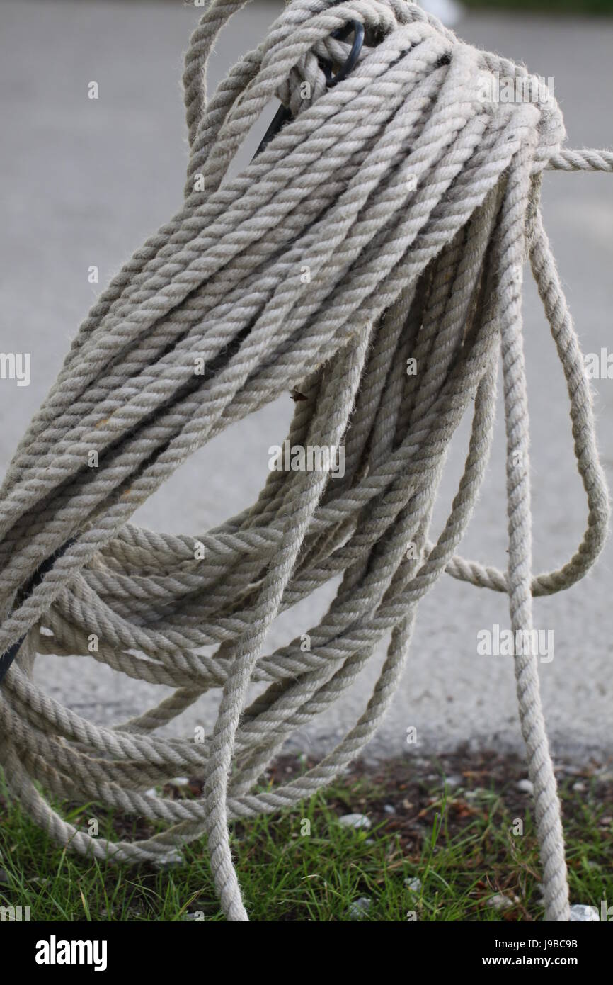 long, jute, cord, lasso, rural, strength, force, cable, current ...