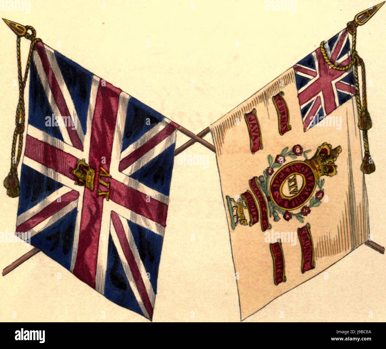 14th Foot colours Stock Photo - Alamy