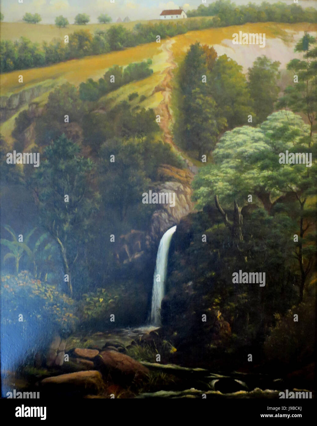 Painting of Hawaiian waterfalls by Edward Bailey, Bailey House Museum ...