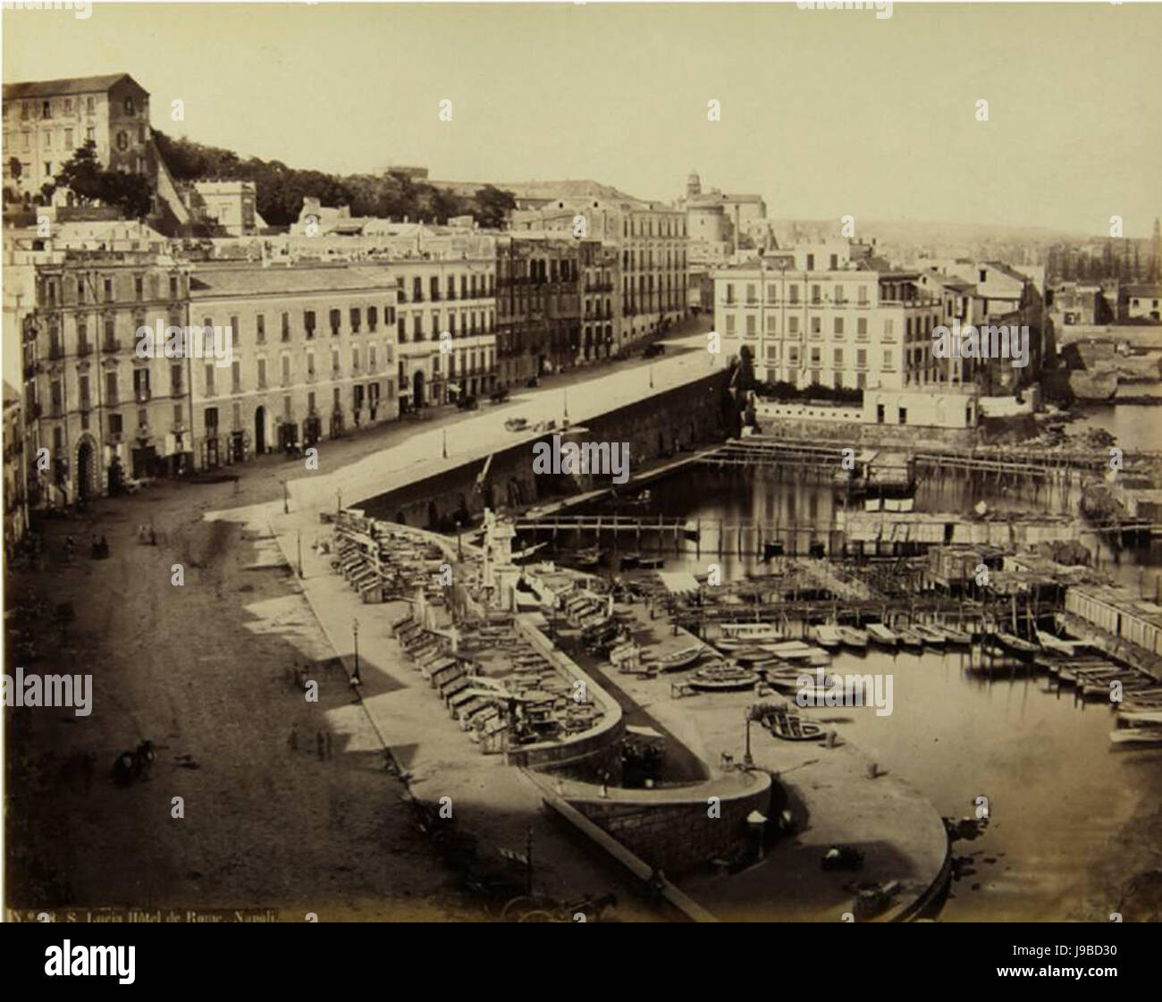 Rive, Roberto (18.. 1889) n. 038 Santa Lucia, Hotel de Rome Napoli ...