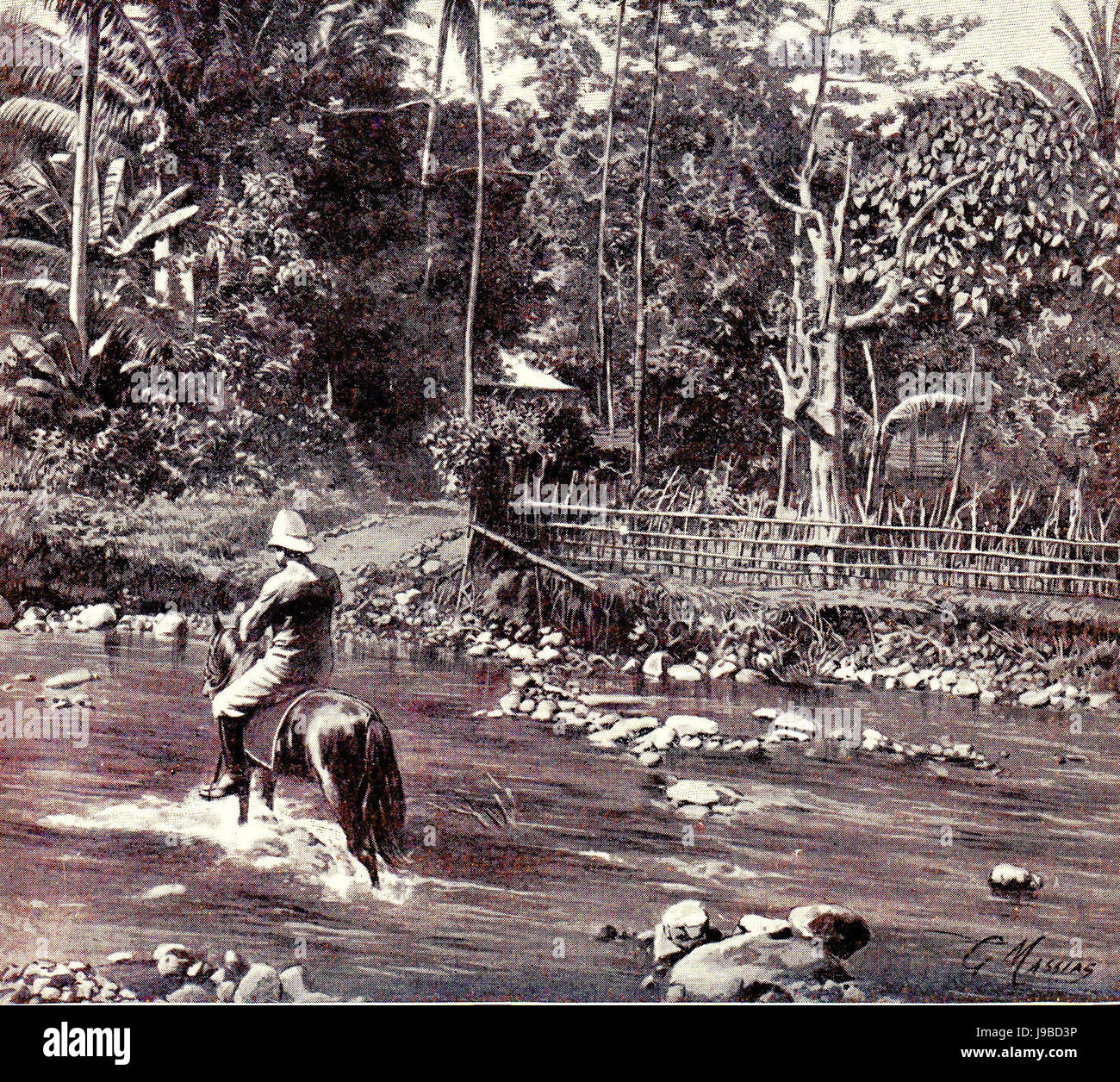 Rivier te Java Stock Photo - Alamy