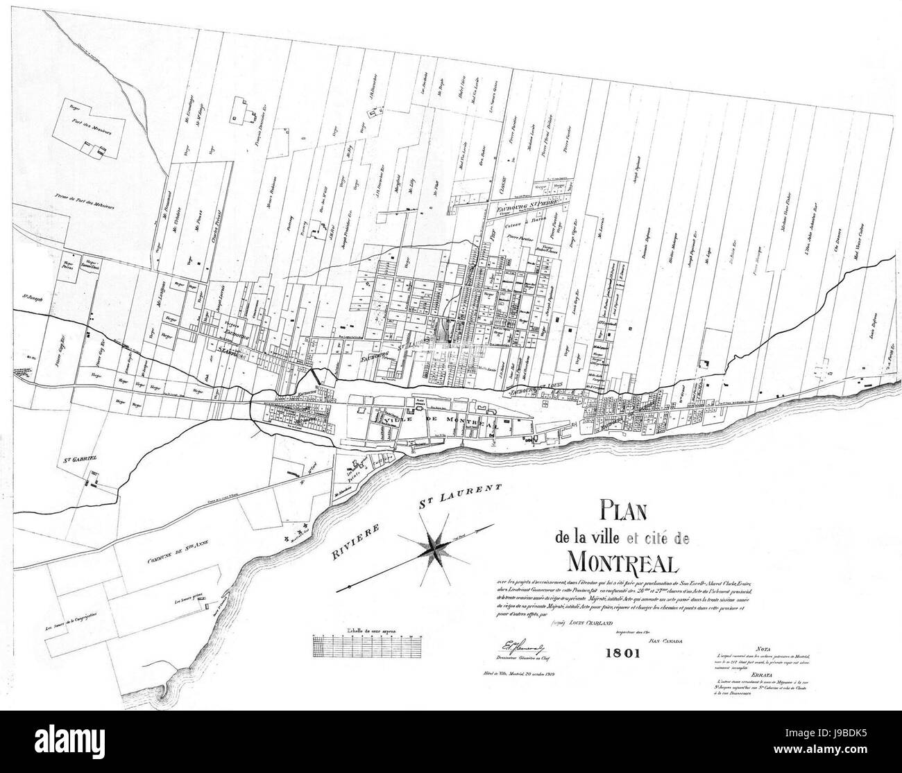 City plan quebec map hi-res stock photography and images - Alamy