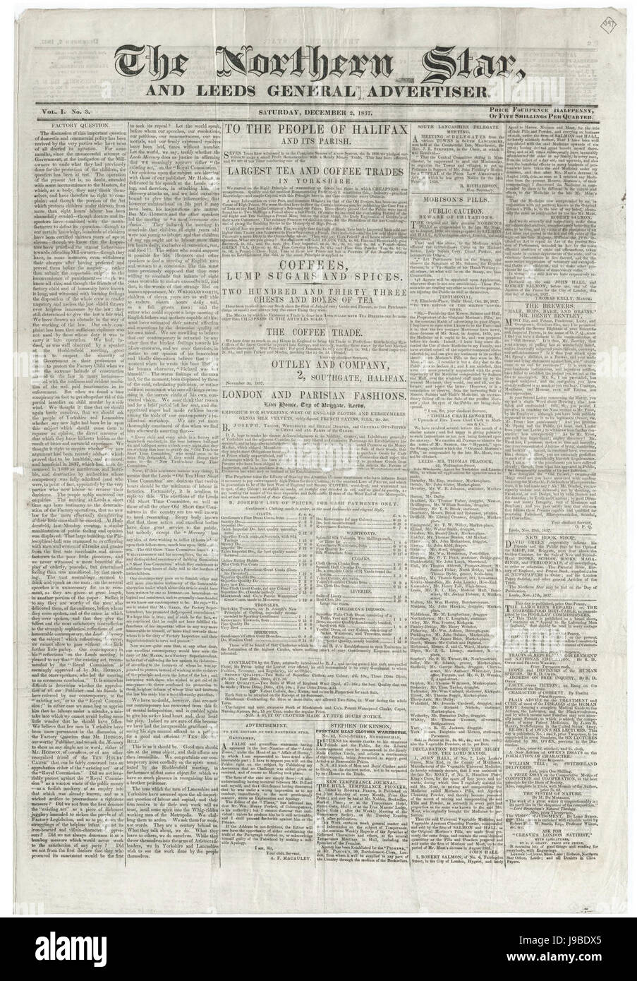 Northern Star front page Stock Photo - Alamy