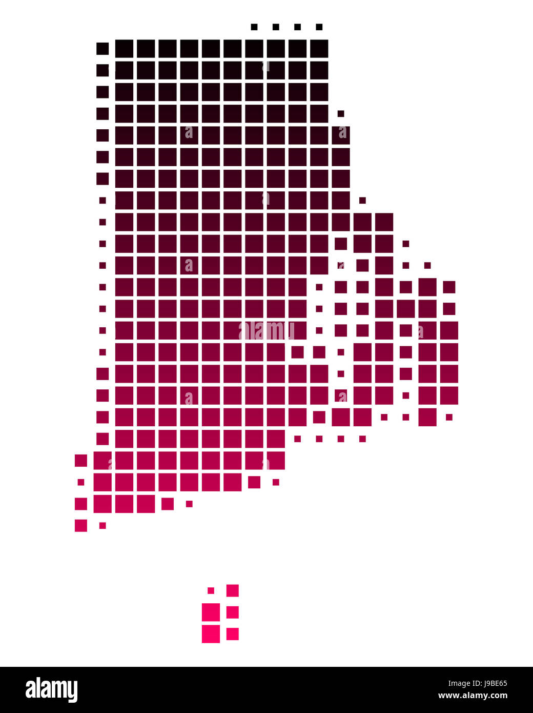 map of rhode iceland Stock Photo - Alamy