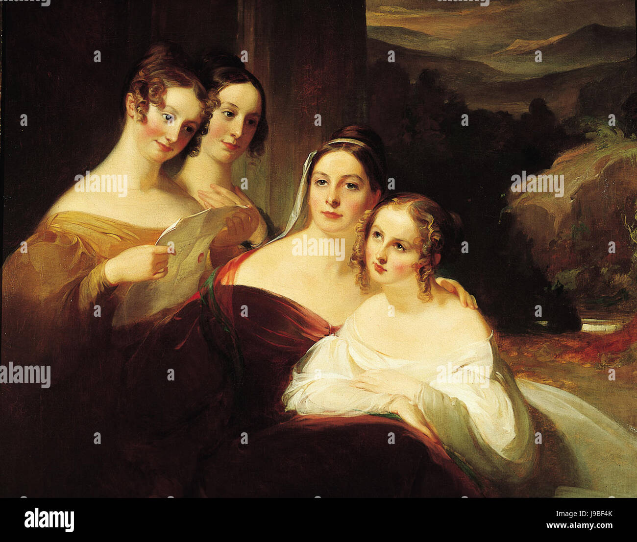The Walsh Sisters by Thomas Sully Stock Photo - Alamy