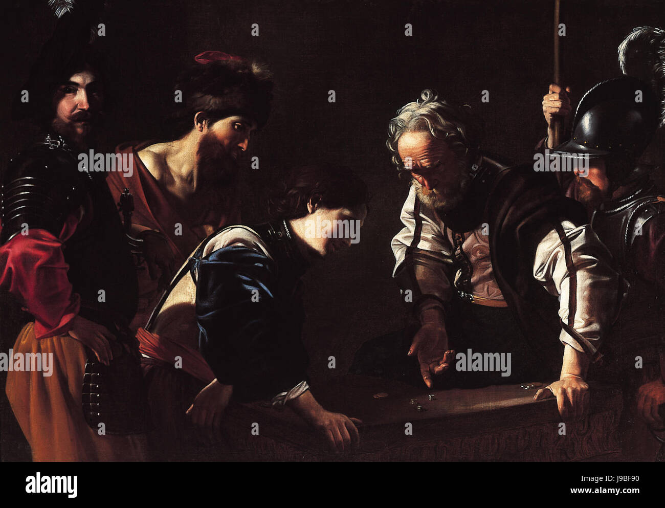 Dice Players by Nicolas Tournier, Speed Art Museum Stock Photo - Alamy
