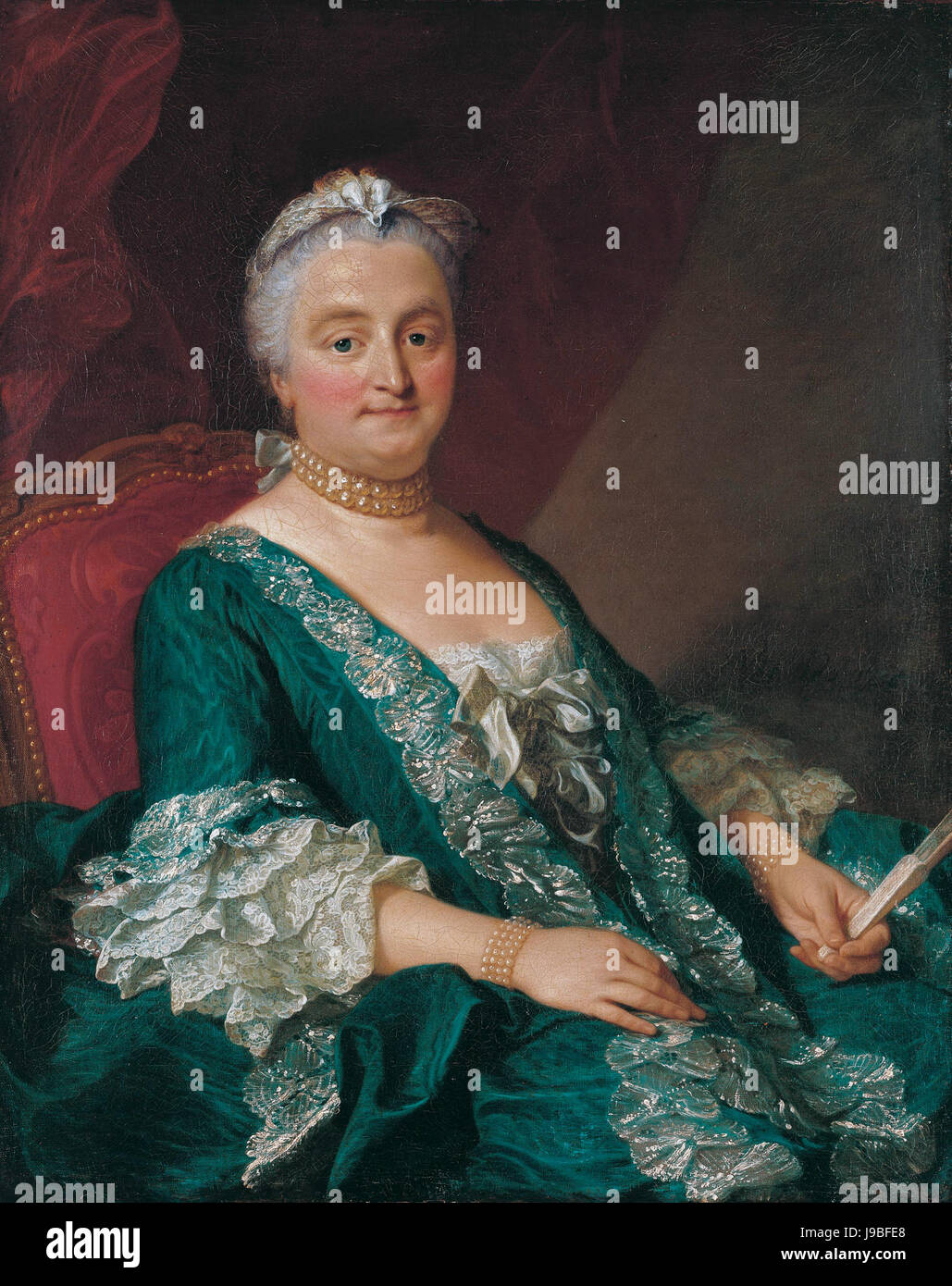 Portrait of a Lady, by Louis Michel Van Loo Stock Photo - Alamy