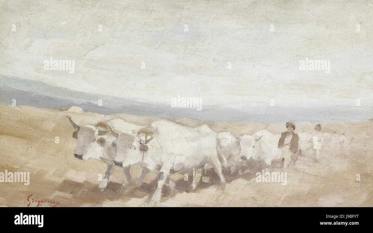 2017 02 Nicolae Grigorescu The bullock cart Stock Photo - Alamy