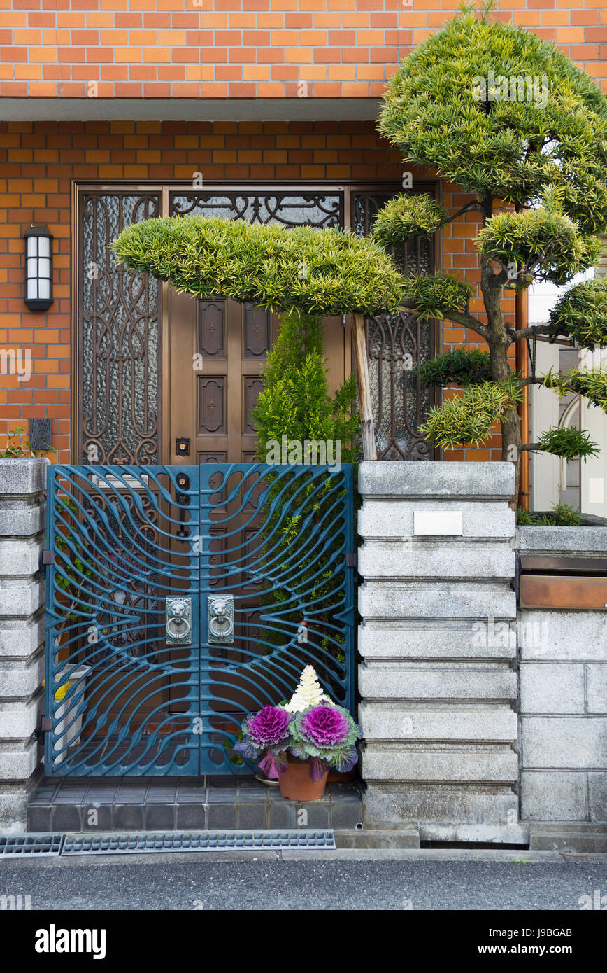 tree, entrance, door, style of construction, architecture ...