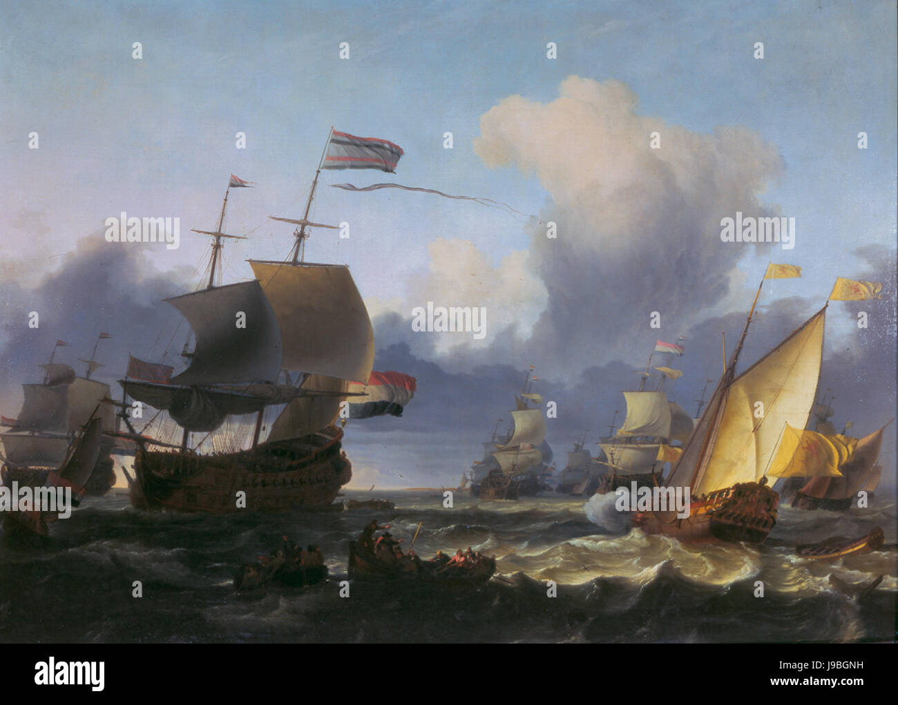 The handover of command to Admiral de Ruyter off the coast of Texel, by ...