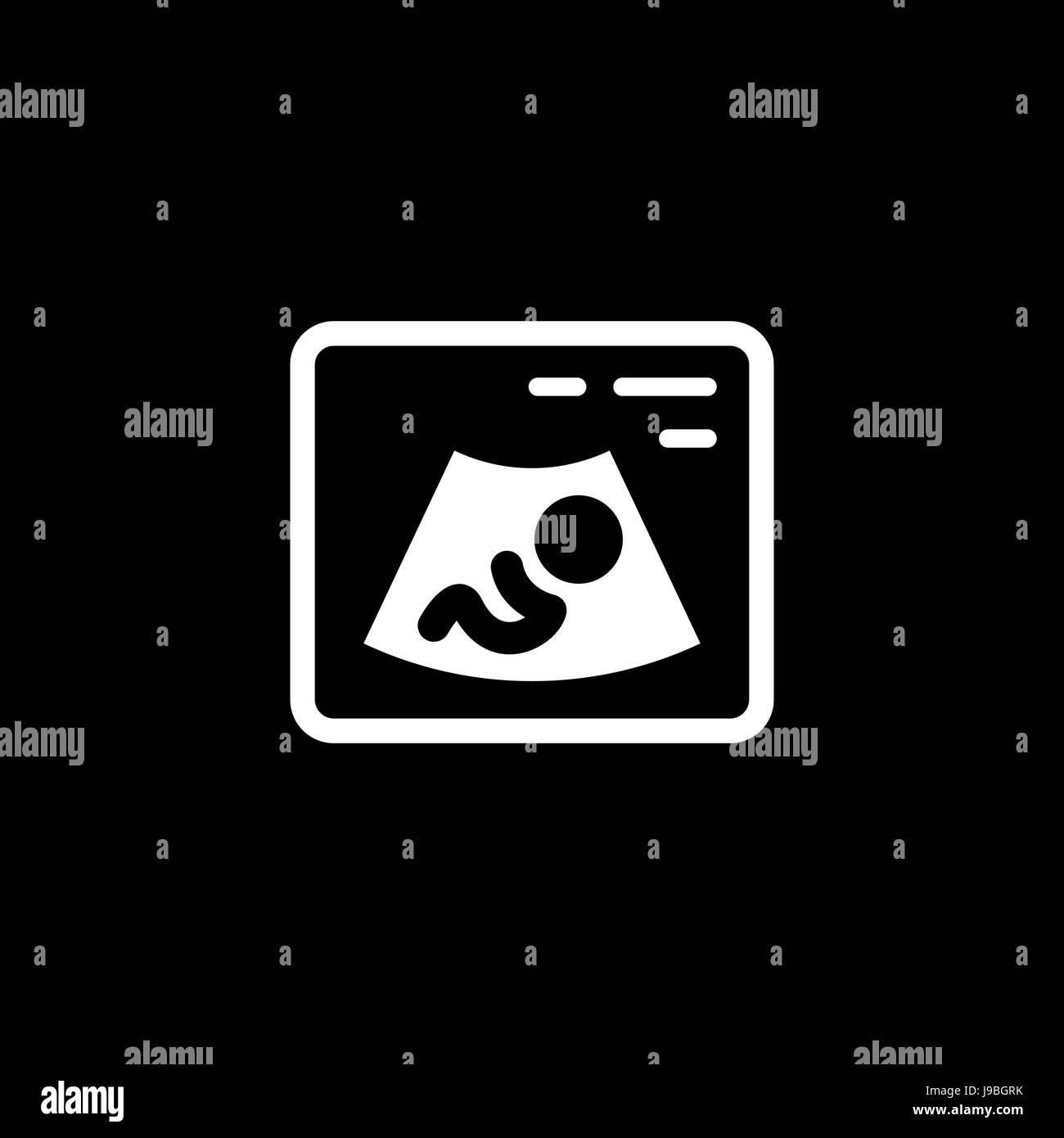 Ultrasonography Icon. Flat Design Stock Vector Image & Art - Alamy