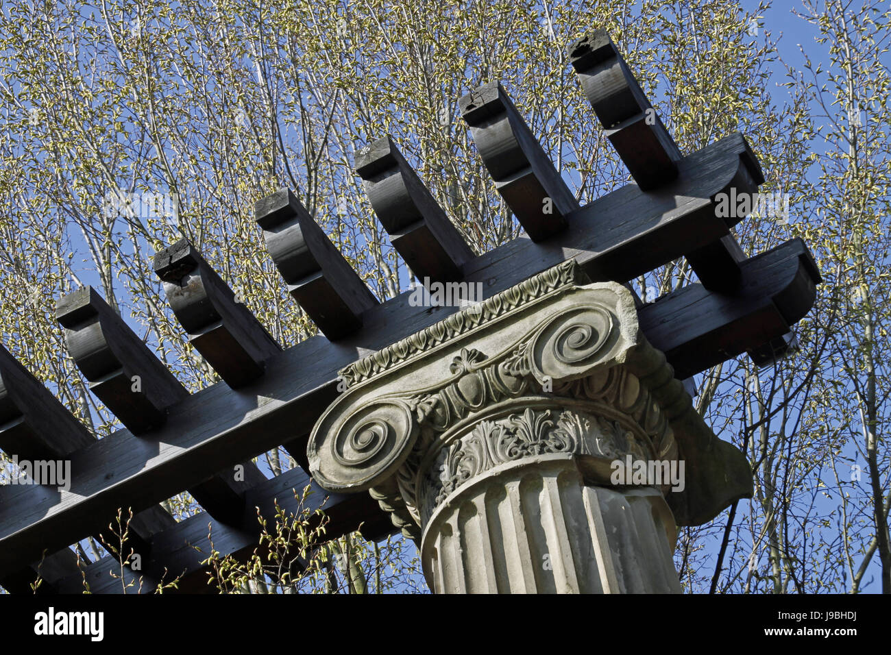park, columns, pillar, spa gardens, lower saxony, park, columns, pillar ...