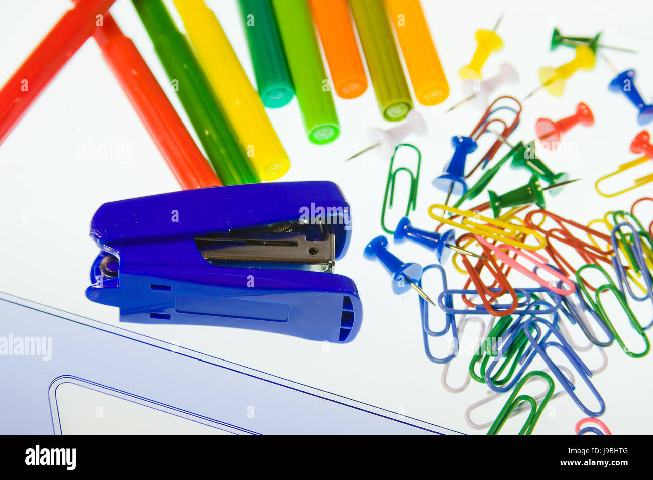 scope from office commodities on a white background Stock Photo - Alamy