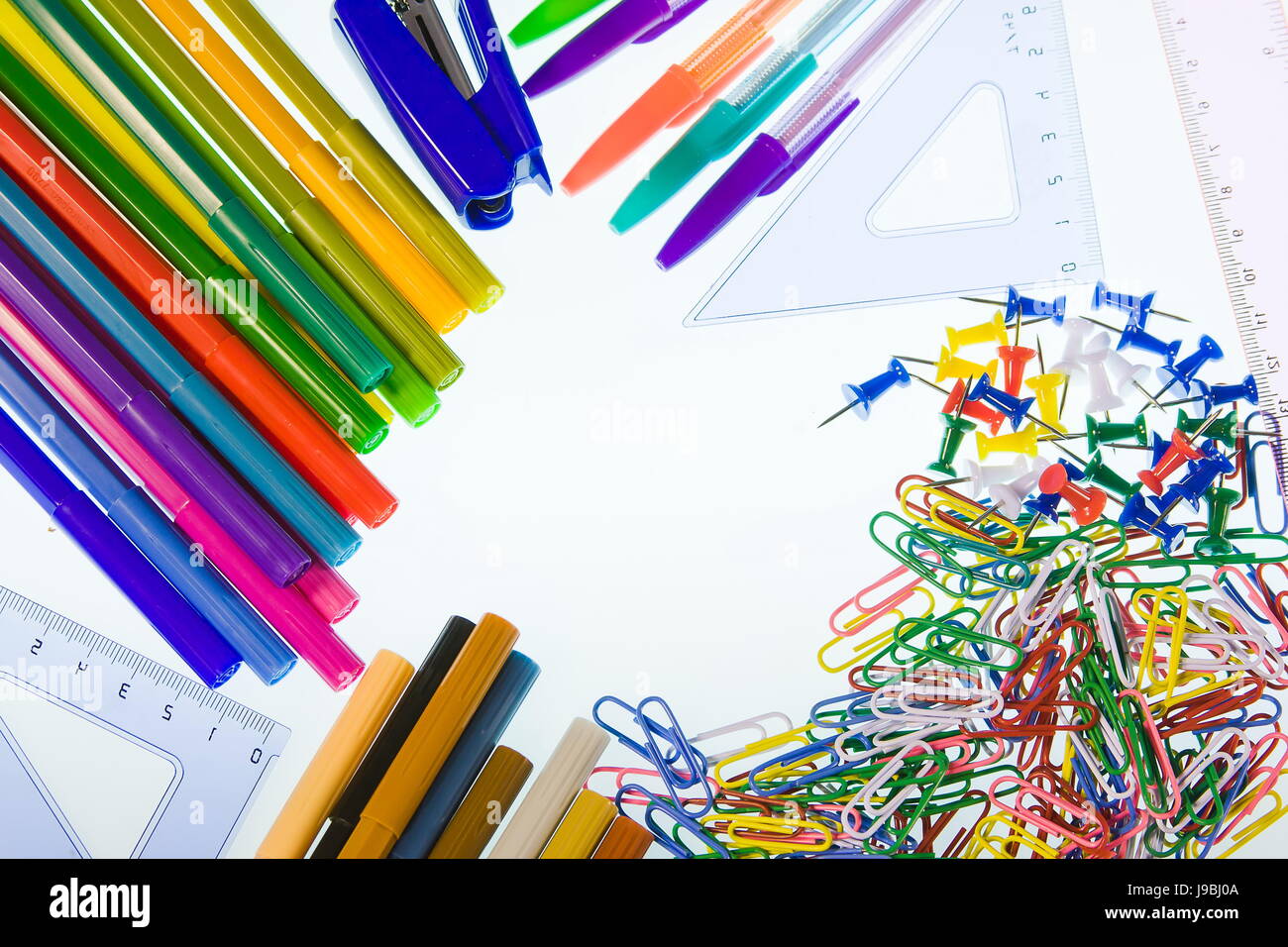 scope from office commodities on a white background Stock Photo - Alamy