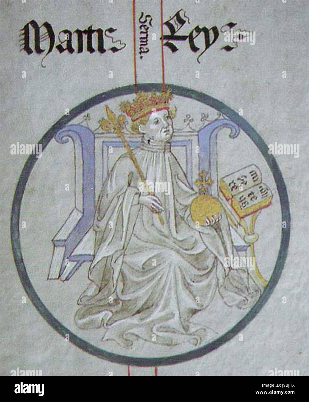 Rotlle genealogic poblet marti I darago Stock Photo - Alamy